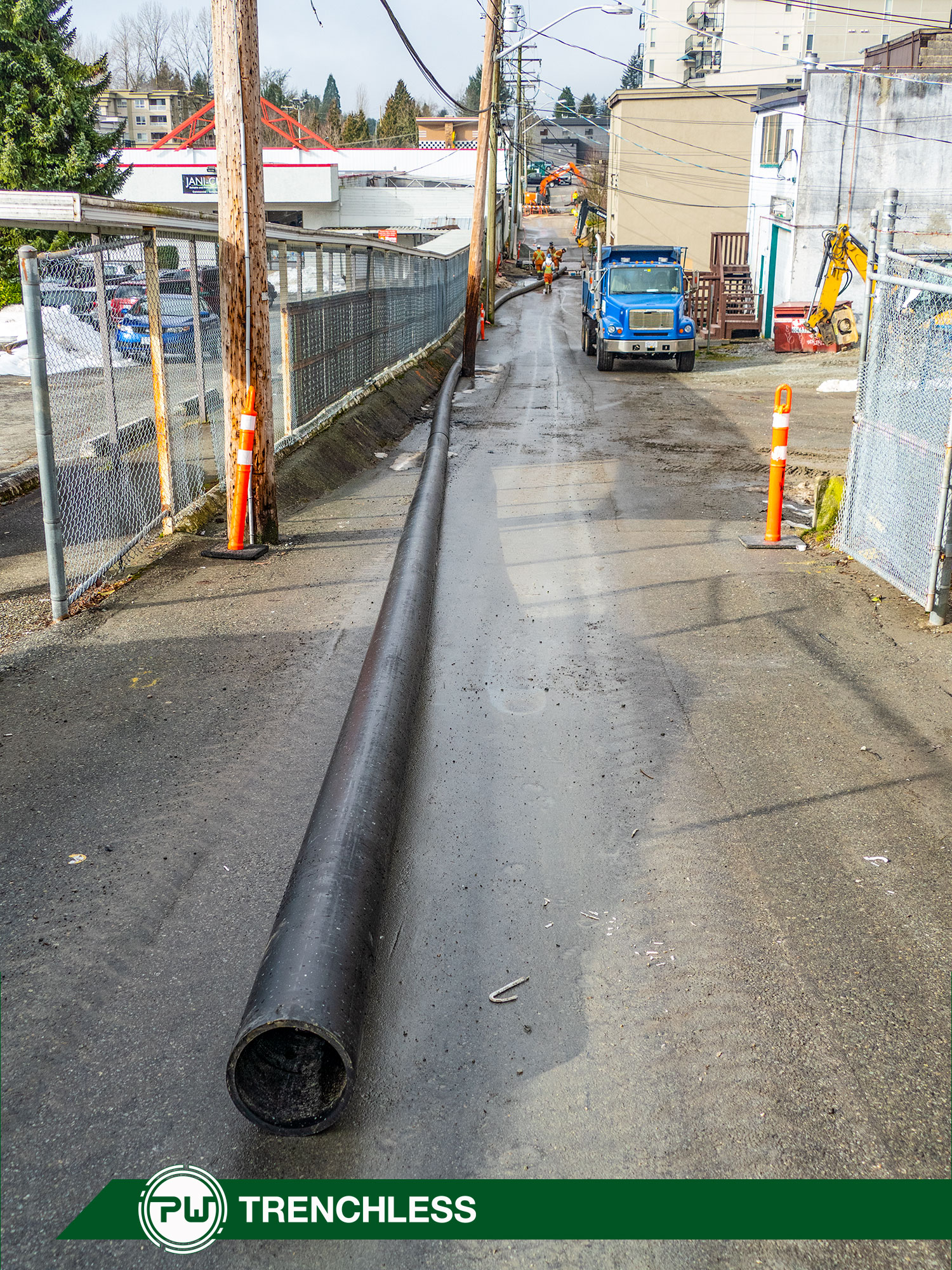 Maple Ridge narrow laneway - PW Trenchless